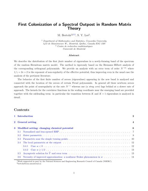 First Colonization of a Spectral Outpost in Random Matrix Theory