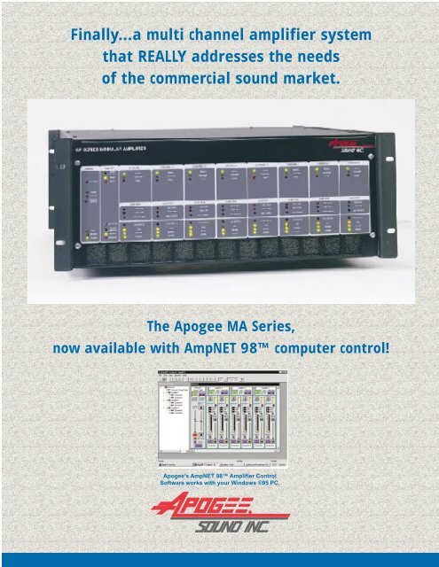 Apogee MA Series Brochure - Apogee Sound