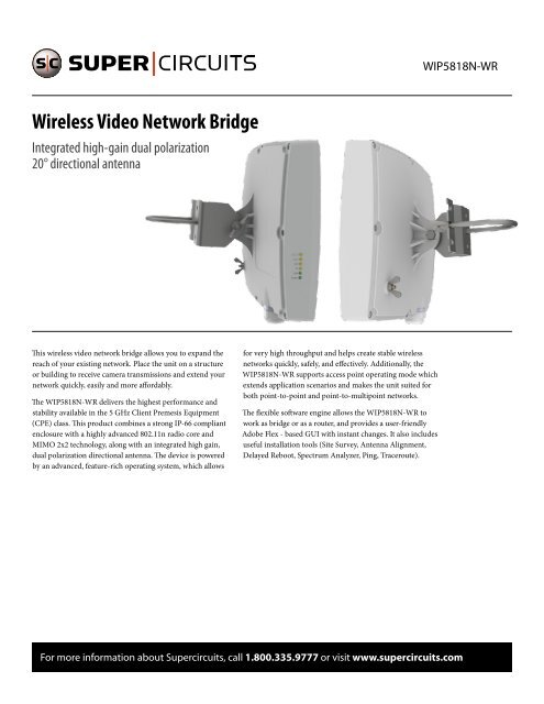 Wireless Video Network Bridge