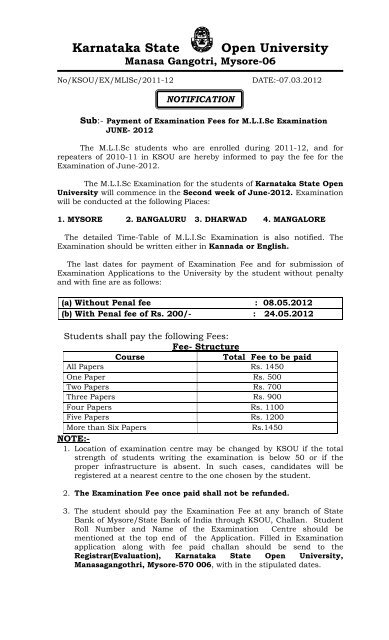 Karnataka State Open University Manasa ... - Vidyavision.com