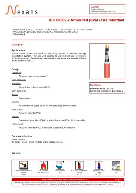 Download the PDF datasheet - Nexans