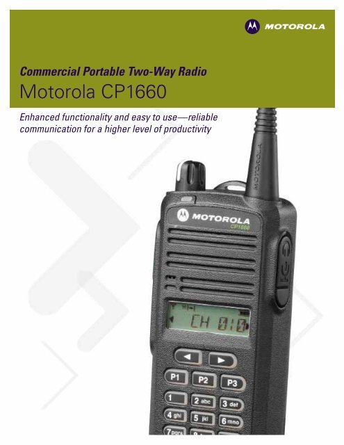 Download CP1660 brochure - Motorola Solutions