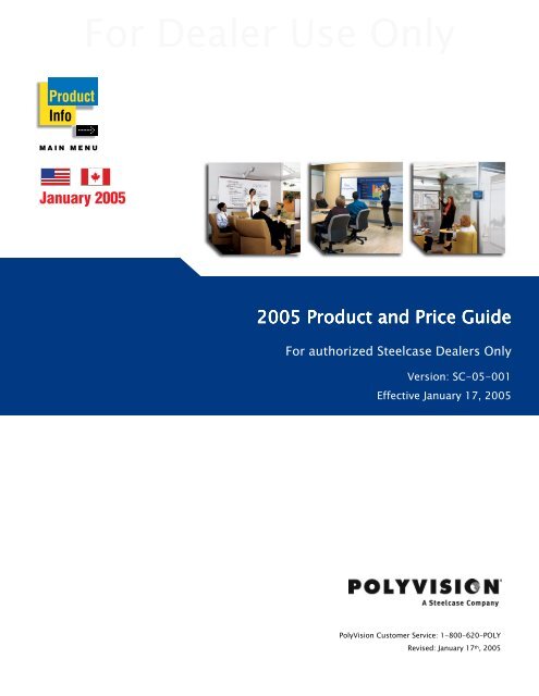PolyVision Product and Price Guide