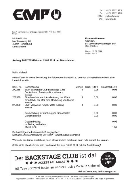 Der ist da!