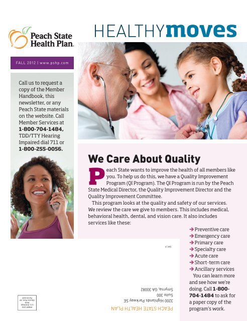 HEALTHYmoves - Peach State Health Plan Peach State Health Plan