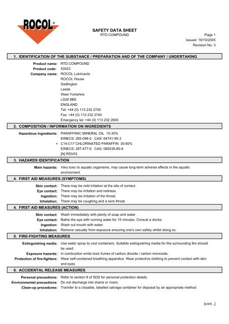 Rocol RTD Compound.pdf - Walsh Engineering