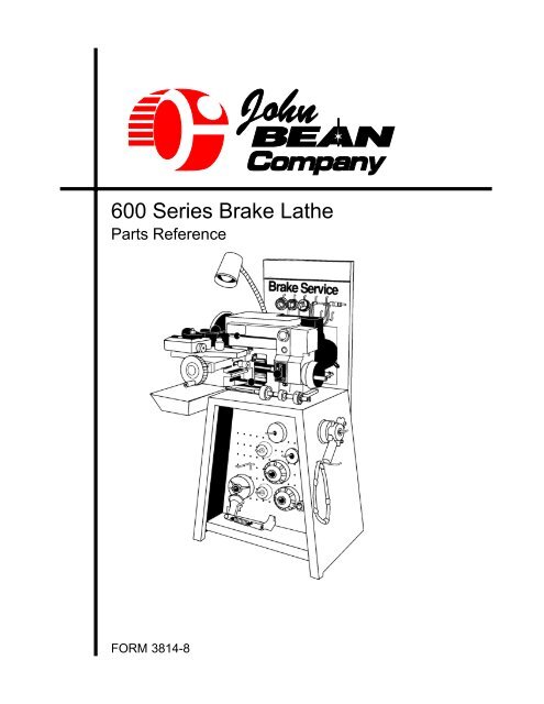 600 Series Brake Lathe