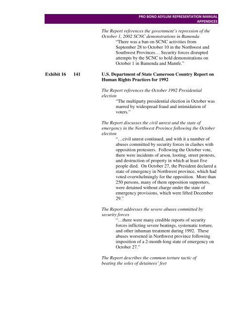 PRO BONO ASYLUM REPRESENT