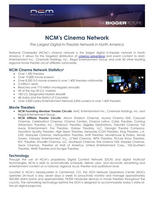 NCM's Digital Broadcast Network - NCM Media Networks