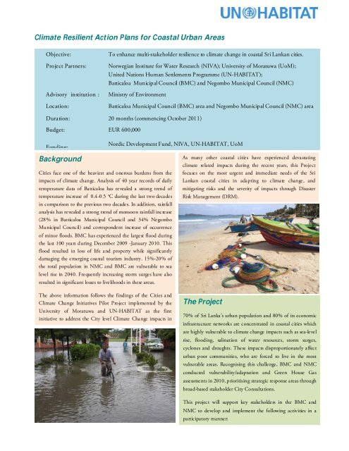 Project Brief - UN HABITAT