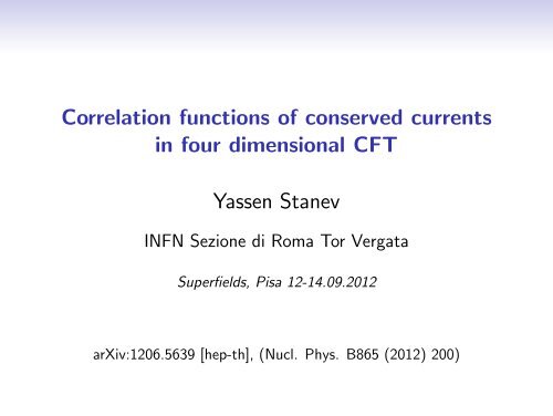 Correlation Functions Of Conserved Currents In Four Dimensional Cft