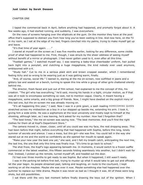 Just Listen Annabel Greene