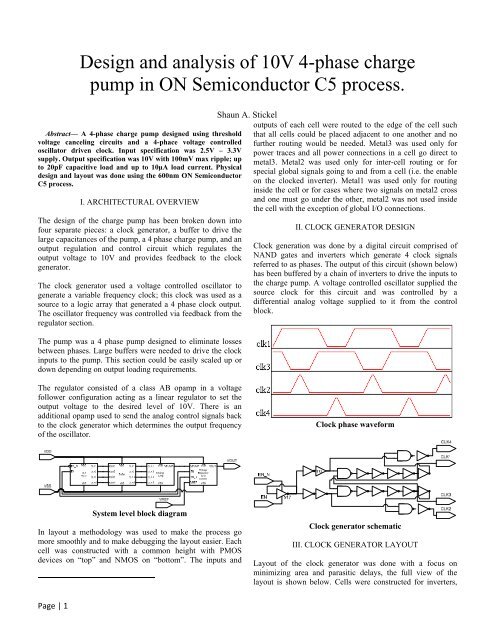 Design and analysis of 10V 4-phase charge pump in ON ...