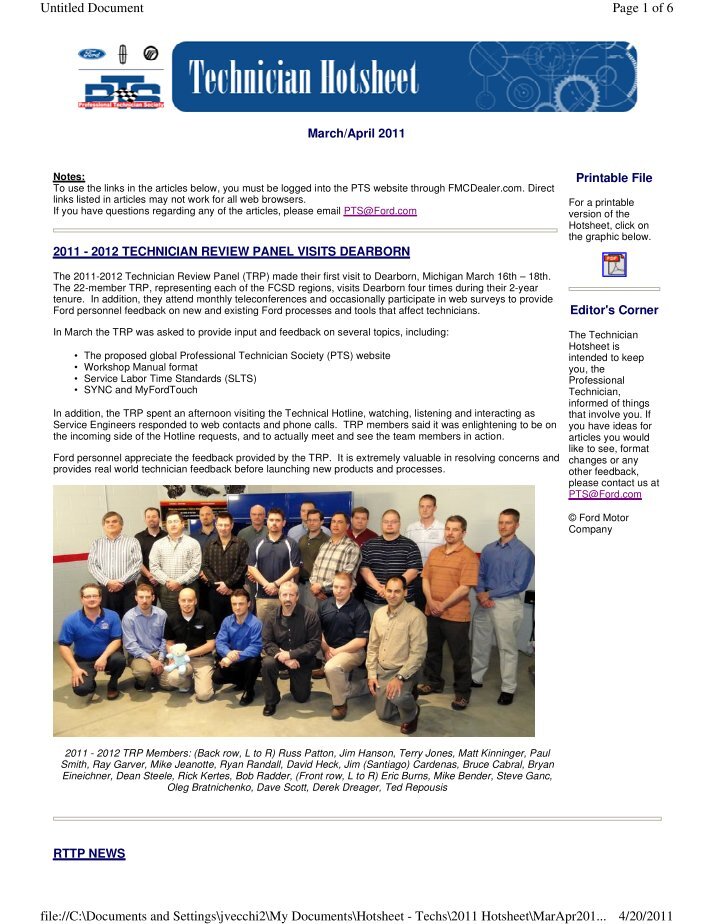 16 free Magazines from FORDTECHSERVICE.DEALERCONNECTION.COM