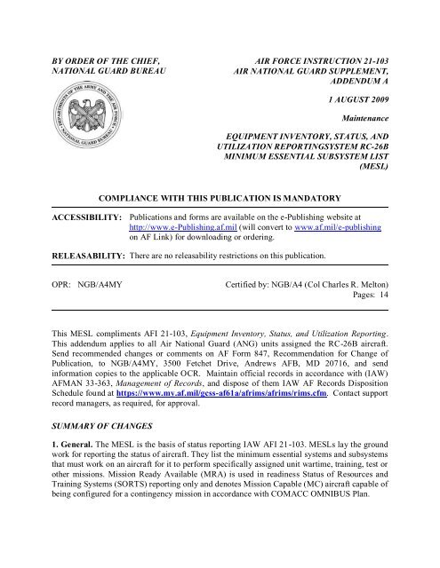 by order of the chief, national guard bureau air force instruction 21 ...