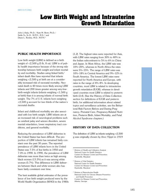 Intrauterine Growth Retardation