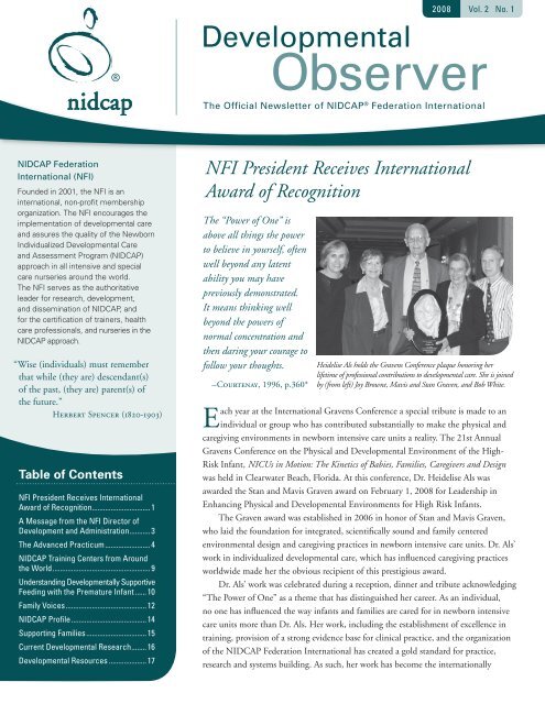 Observer - NIDCAP Federation International