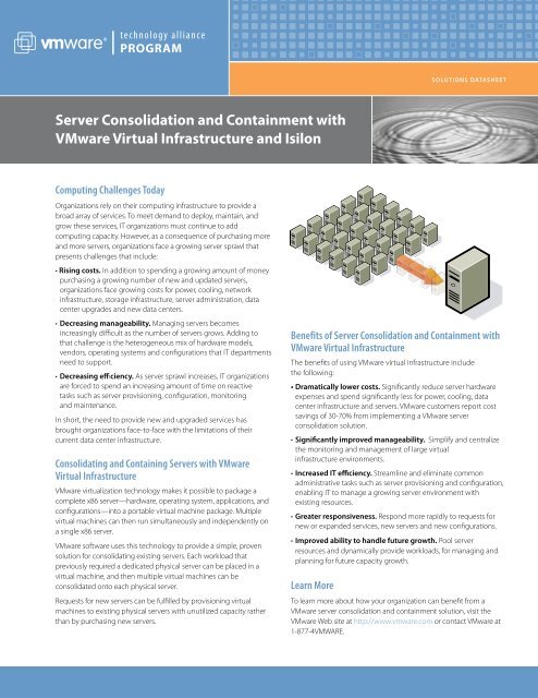 Server Consolidation and Containment with VMware Virtual ...