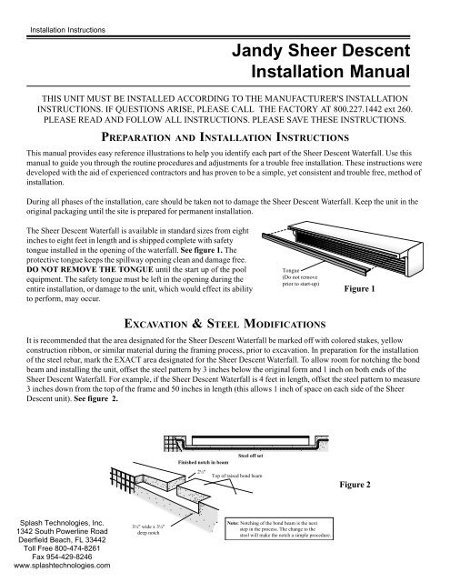 Sheer Descent Installation Manual - Rick English - Swimming Pool ...