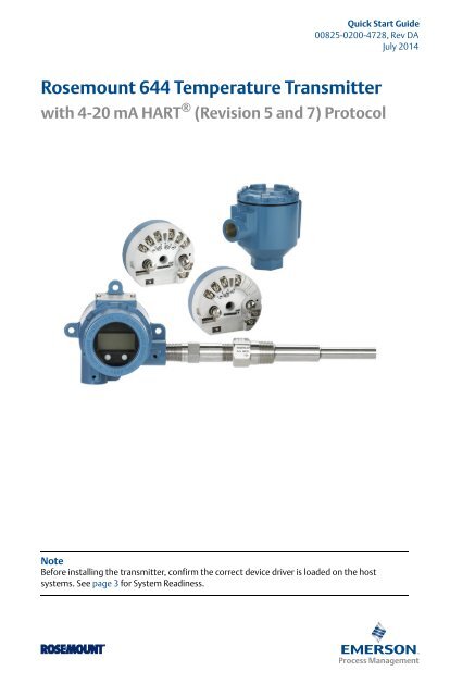 Rosemount 644 Temperature Transmitter