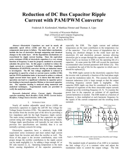 Reduction of DC Bus Capacitor Ripple Current with PAM/PWM ...
