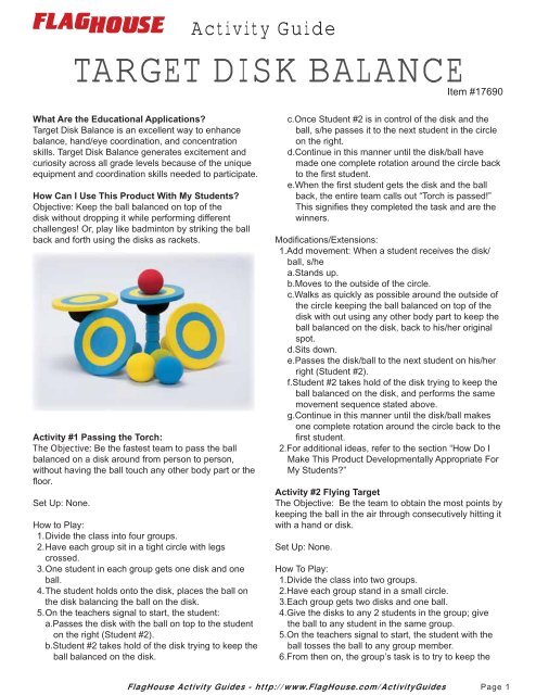 TARGET DISK BALANCE - Flaghouse