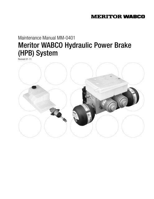 Meritor WABCO Hydraulic Power Brake (HPB) System