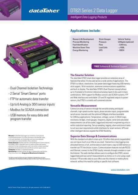 DT82I Series 2 Data Logger - TR instruments