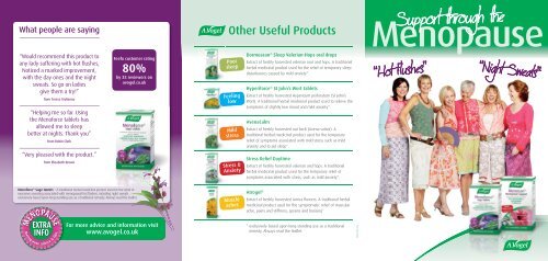 Support through the menopause leaflet download - A.Vogel