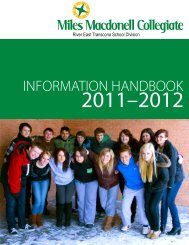 A History of Miles MacDonell Collegiate