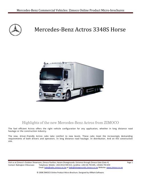MercedesÃ¢Â€Â Benz Actros 3348S Horse - zimoco