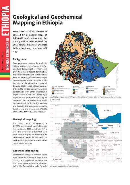Geological and Geochemical Mapping in Ethiopia