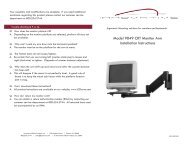 Installation Instructions - LCD arms and monitor arms