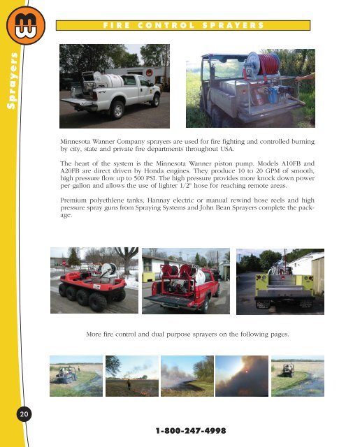 fire control sprayers - Minnesota Wanner Co.