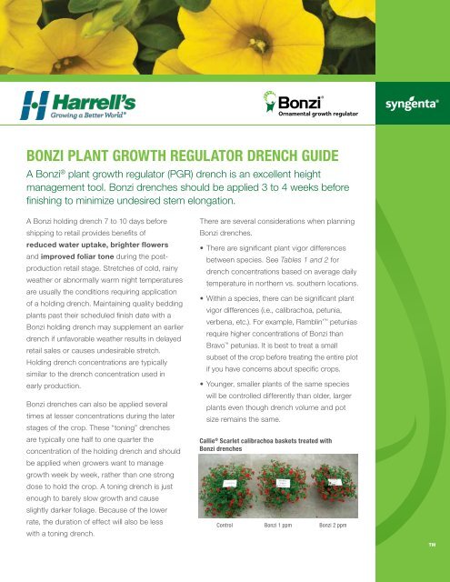 bonzI PlAnT GRowTh REGulAToR DREnch GuIDE