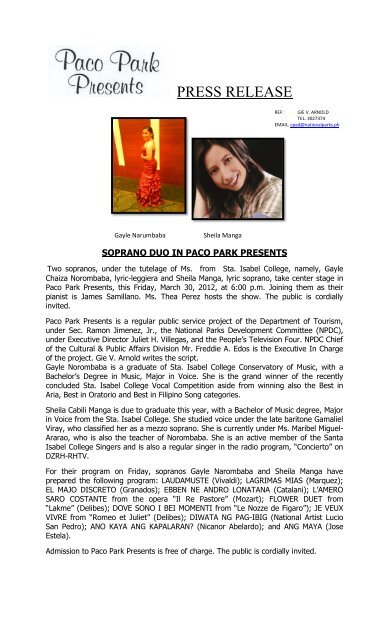 PRESS RELEASE - Philippine Retirement Authority