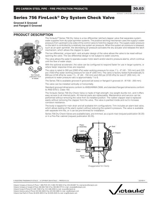 Series 756 FireLockÂ® Dry System Check Valve