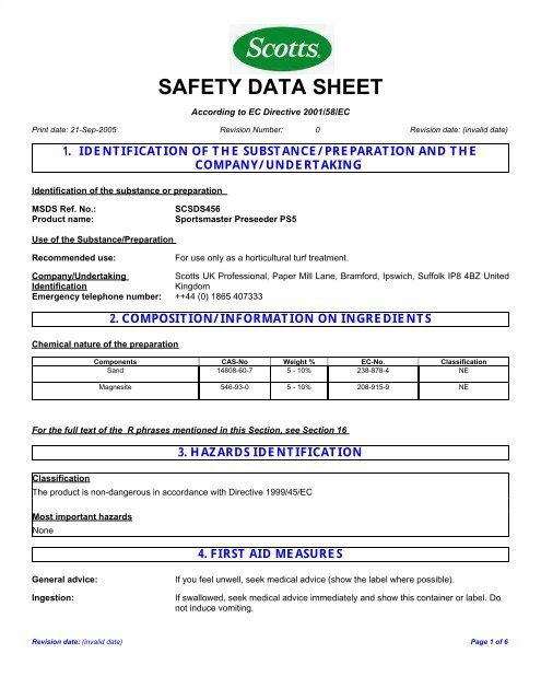 SAFETY DATA SHEET - Green-tech