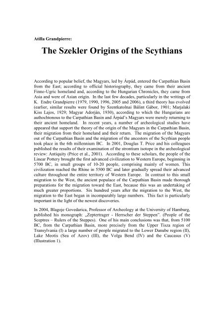 The Szekler Origins of the Scythians