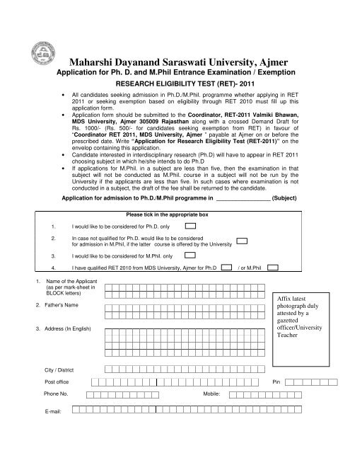 Maharshi Dayanand Saraswati University, Ajmer, Rajasthan