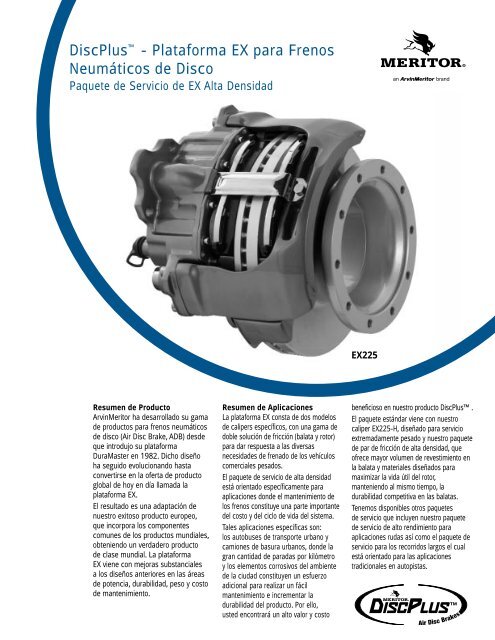SPEX225 Product Profile - Meritor WABCO