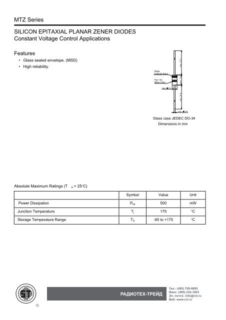 MTZ Series SILICON EPITAXIAL PLANAR ZENER DIODES ...