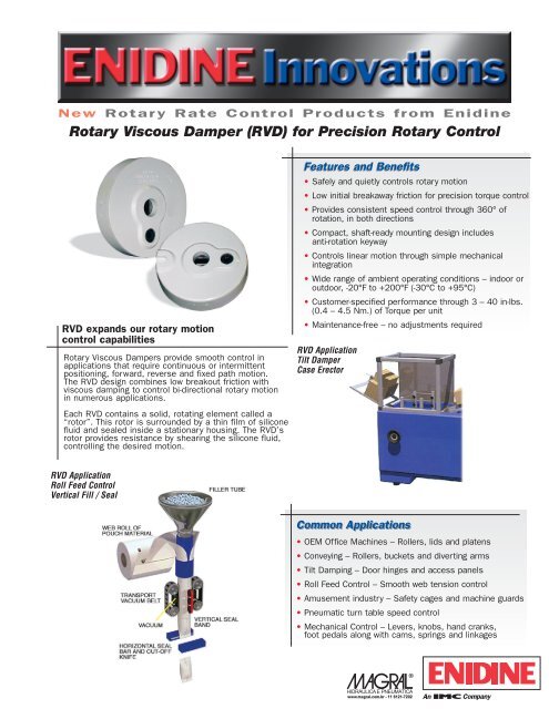 Rotary Viscous Damper (RVD) for Precision Rotary Control