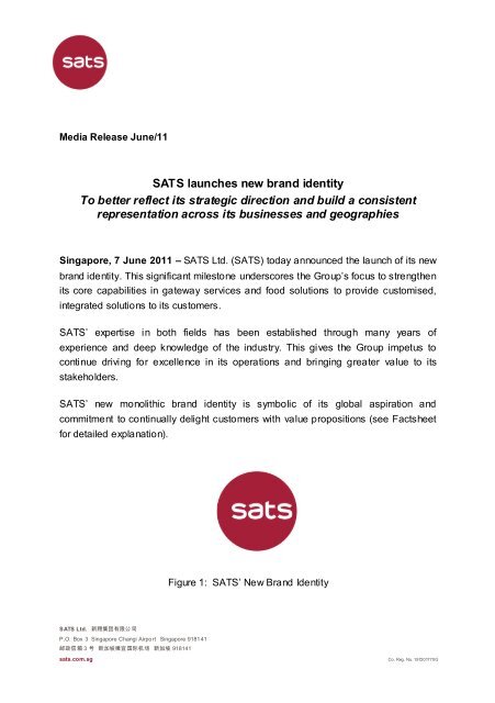 SATS launches new brand identity To better reflect its strategic ...