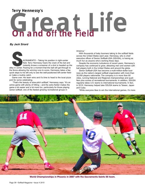 On and off the Field - Softball Magazine