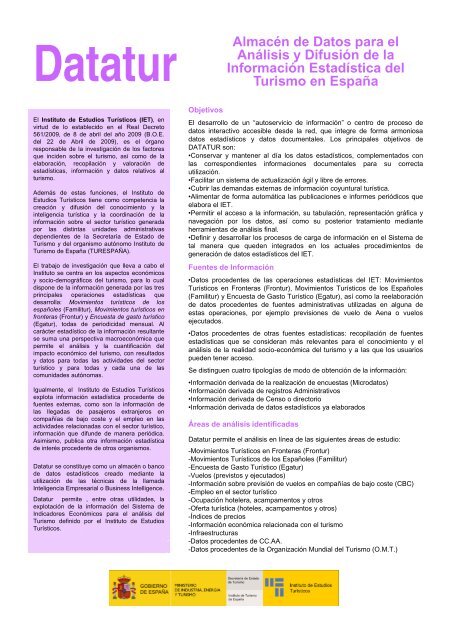 Ficha Tecnica Datatur 2012 - Instituto de Estudios TurÃ­sticos ...