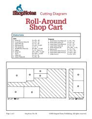 Heirloom Tool Cabinet Cutting Diagram - ShopNotes