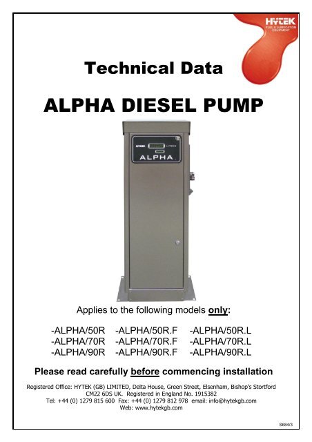 ALPHA DIESEL PUMP - Hytek