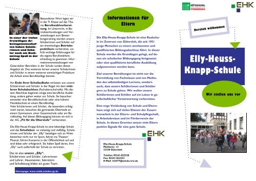 Flyer als PDF - Datei - Elly-Heuss-Knapp-Schule