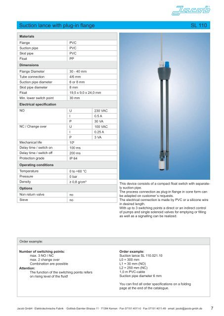 Suction lance with plug-i